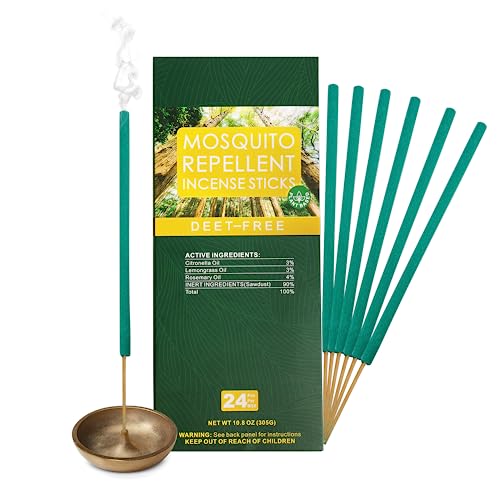 RibRave 24 pcs Mosquito Repellent Sticks, Citronella Bug Repellent ...