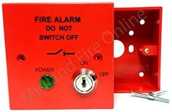 Fire Alarm Spur 230V Mains Isolator Key Switch Fused to BS5839 - Red ...