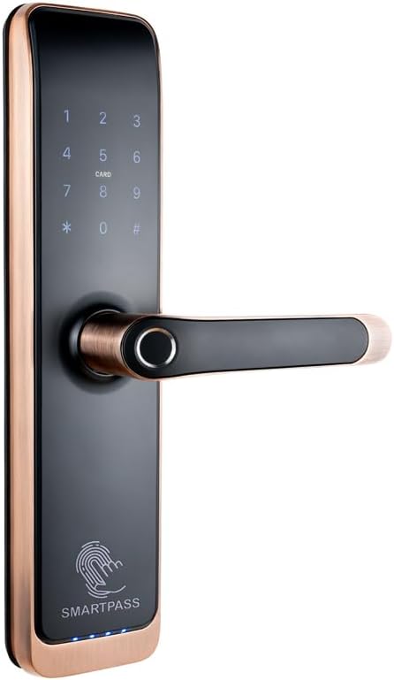 SMARTPASS Door Lock Electronic Door Latch with Fingerprint, Telephone ...