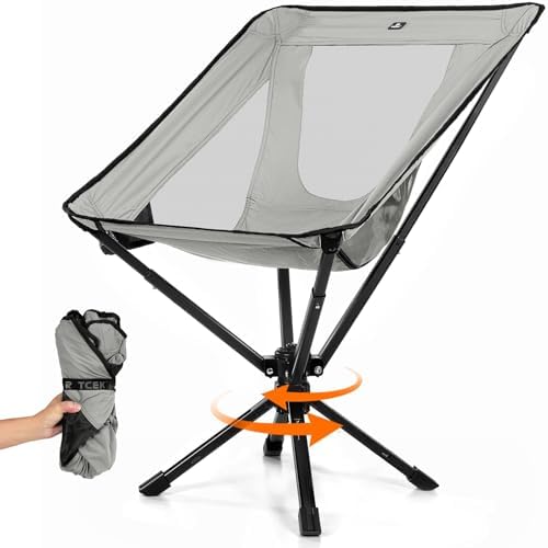 Amazon.com: TCEK Portable Camping Chair - SwivelCore 180 Swivel & Auto ...