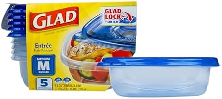 Amazon.com: Glad GladWare Entree Food Storage Containers with Lids ...