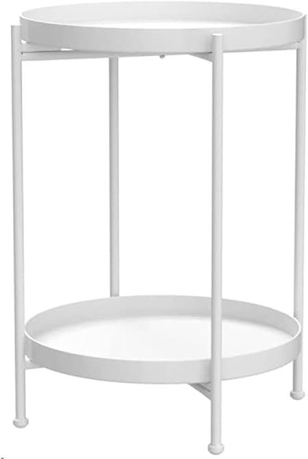 Tray Metal End Table Side Table Round Tray Removable Tray Outdoor ...