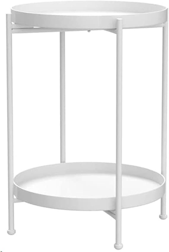 Tray Metal End Table Side Table Round Tray Removable Tray Outdoor ...