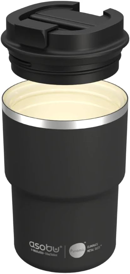ASOBU PURAMIC MINI PICK-UP MUG/CUP BLACK 355ML : Amazon.co.uk: Home ...