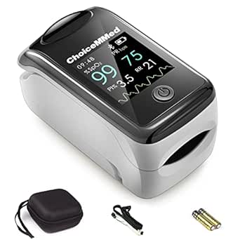 Amazon.com: ChoiceMMed Oxygen Meter Finger Pulse Oximeter with ...