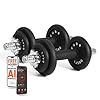 Buy The Cube Club Adjustable Dumbbell 10Kg Cast Iron Powerbells With ...
