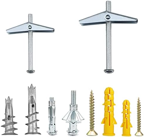 Lemiyoo 136 Pcs Plasterboard Fixings Heavy Duty,Wall Plugs And Screws ...