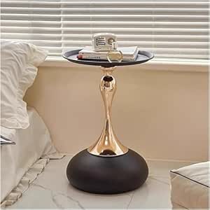 Glaceon Modern Round Side Table,Luxury End Table Stylish Metal Side ...
