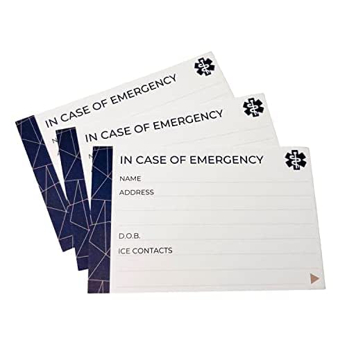 Medical Alert Wallet Card. 3 Pack Of Write On Emergency Identification ...