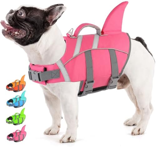Amazon.com : Doglay Dog Shark Life Jacke,Superior Buoyancy Dog Life ...