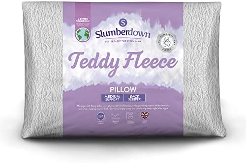 Slumberdown Wonderful Wool Pillows 4 Pack - Medium Support Back Sleeper ...