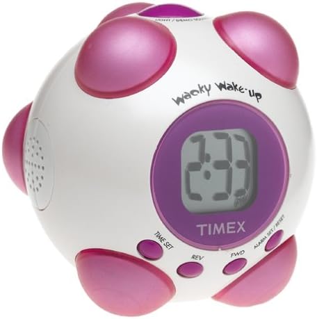 Amazon.com: Timex Wacky Shake and Wake Alarm Clock (White/Pink) : Home ...