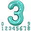 Amazon.com: TONIFUL 40 Inch Large Teal Blue Number 12 Balloons Giant ...