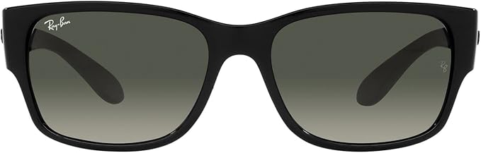 Amazon.com: Ray-Ban RB4388 Square Sunglasses, Black/Grey Gradient, 55 ...