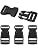 PATIKIL 4 Pack Quick Side Release Buckle, 1"(25mm) Plastic Buckle Clip ...