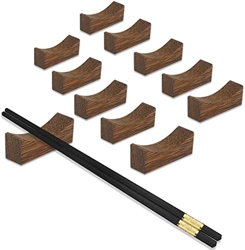10pcs Premium Wooden Chopsticks Rests and Holders for Spoons Forks ...