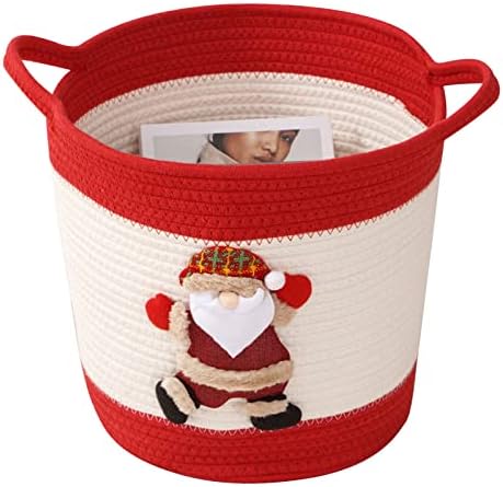 Amazon.com: Youyole 4 Pieces Christmas Basket for Gifts Snowman Woven ...