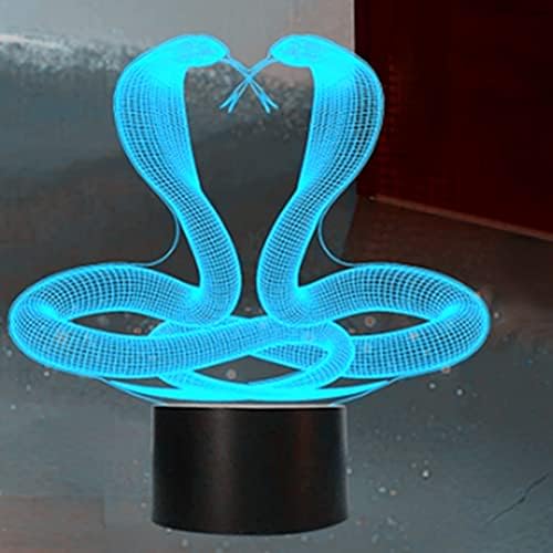 Jinnwell 3D Snake Night Light led Lamp Illusion 7 Color Changing Table ...