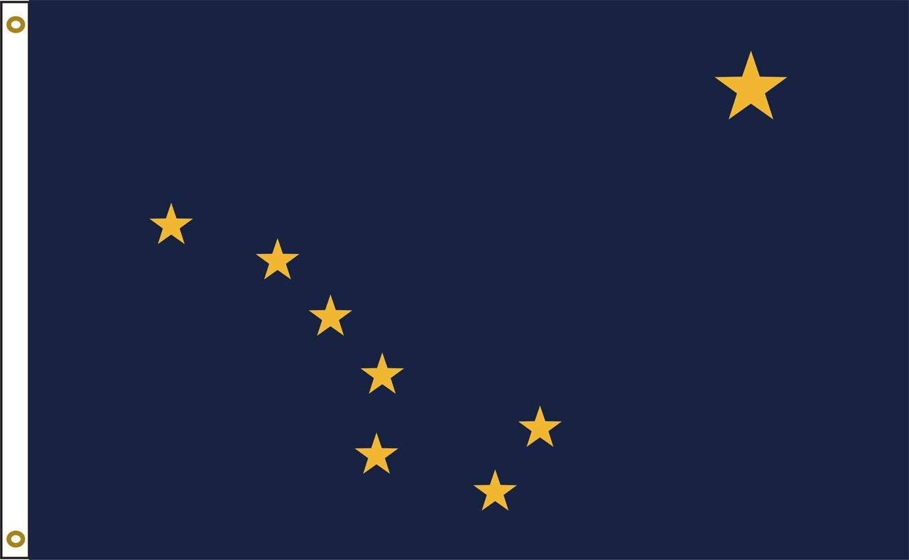 Amazon.com : Alaska 6ftx10ft Nylon State Flag 6x10 Made In USA 6'x10 ...