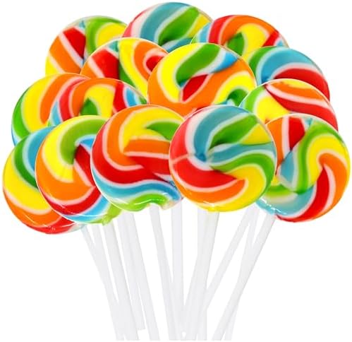 Amazon.com : Narwhal Novelties - Large Rainbow Swirl Lollipop Candy - 2 ...