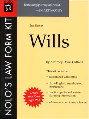 Nolo's Law Form Kit: Wills: Clifford, Denis, Goldoftas, Lisa ...