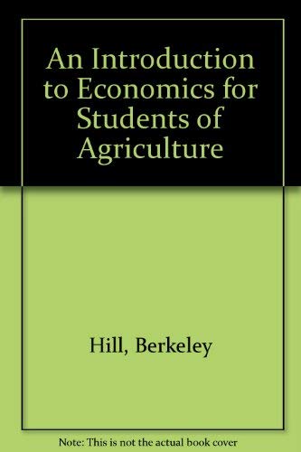 Amazon.com: An Introduction to Economics for Students of Agriculture ...