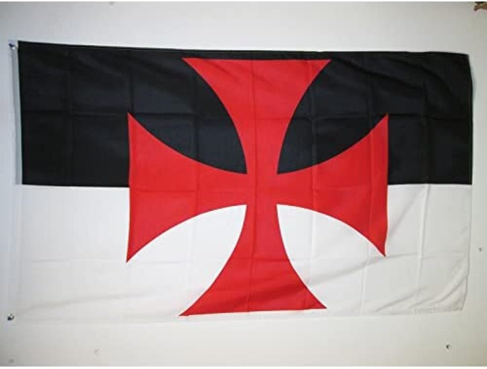 Amazon.com : AZ FLAG - Templar Baussant Flag - 3x5 Ft - 100D Polyester ...