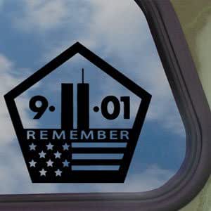 Amazon.com: World Trade Center Black Decal 9/11 NYC New York Car ...