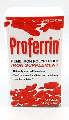 Proferrin 11mg Heme Iron 90Tablets : Amazon.ca: Health & Personal Care