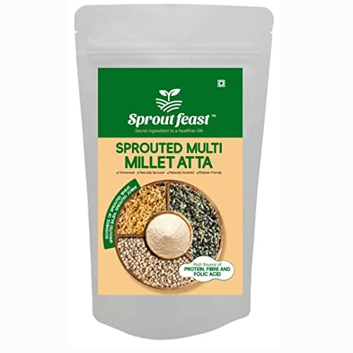 Sprout Feast Sprouted Multi Millet Atta | Atta with 75% Sprouted Grains ...