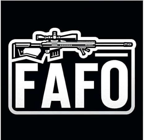 Amazon.com - FAFO Sniper Rifle Decal – Bold White on Black Design ...