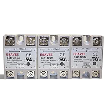 SSR -10DA/25DA/ 40DA DC Control AC SSR White Shell Single Phase Solid ...