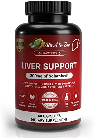 Vita A to Zee Liver Supplement with Solarplast, Milk Thistle, Artichoke ...