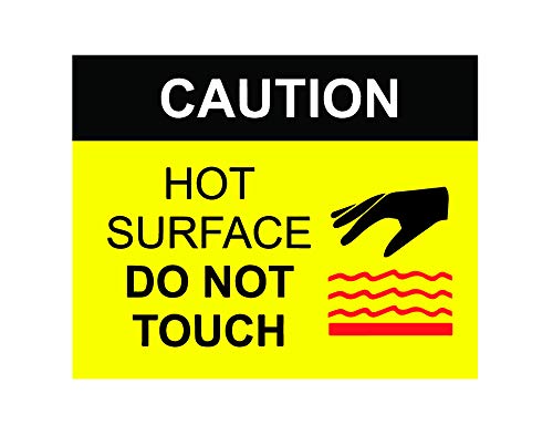 SIGN EVER Caution Hot surface Sign Board With Double side adhesive tape ...