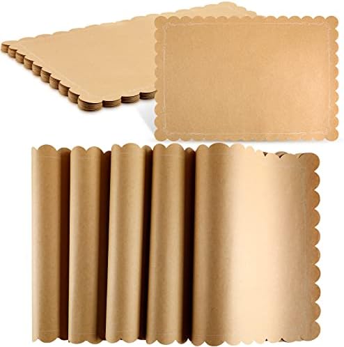Amazon.com: 100 Pcs Disposable Brown Kraft Paper Place Mats Paper ...