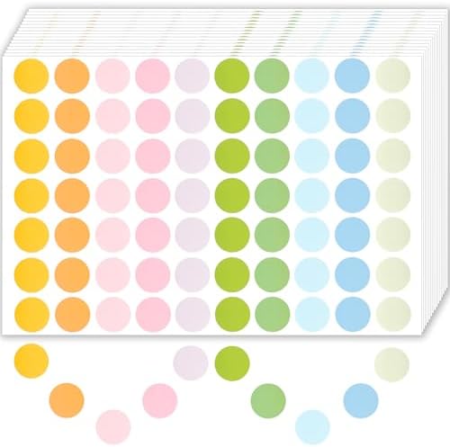 Amazon.com : WERTYI 3500PCS Colored Dot Stickers 3/4 Inch Small Circle ...