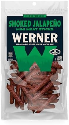 Amazon.com: Werner Gourmet Meat Snacks, Jalapeno Mini Meat Sticks - 12 ...
