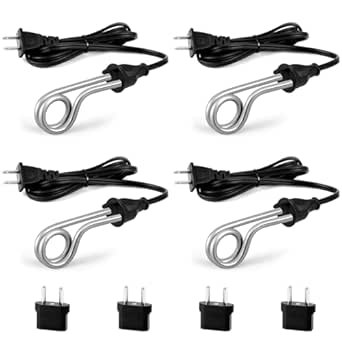 Copkim 4 Pack Small Portable Immersion Water Heater 300W 120/240V ...