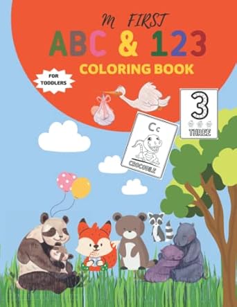 Amazon.com: My First ABC & 123 Coloring Book for Toddlers: Alphabet ...
