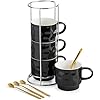 Amazon.com: Gomakren Ceramic Coffee Mugs Set of 4, 11 Ounce Stackable ...