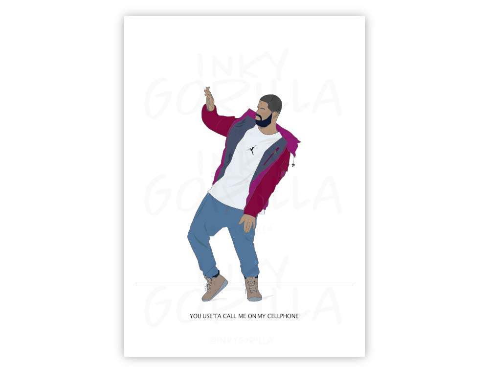 A3 Drake inspired Minimalist poster - Drake rap minimalist poster print ...