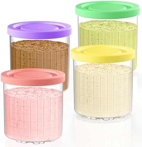Amazon.com: Ninja Creami Pints and Lids - 4 Pack 16oz Ninja Creami ...