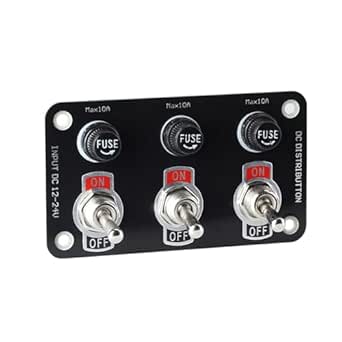 Amazon.com: YOUNICE 12V/24V Switch Panel,3 Gang/6 Speed Switch Metal ...