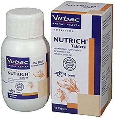 Virbac Nutrich Tablets 30 Pcs Minerals and Vitamins Supplement for Dog ...