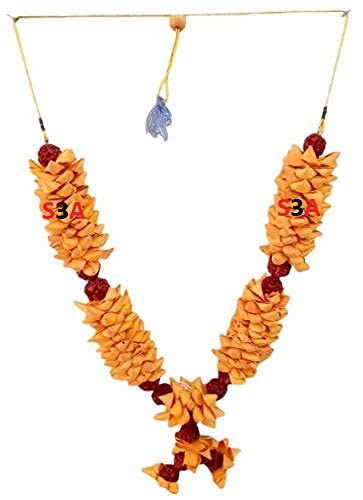 Chandan Haar Mala Garland with 5mukhi Original Rudraksh Beads|Sandal ...