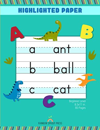 Amazon.com: Highlighted Paper: Blank Lined Highlighter Notebook For ...