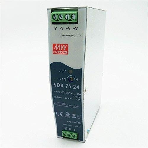 Amazon.com: MEAN WELL SDR-75-24 Single Output 75W 24V 3.2A Industrial ...