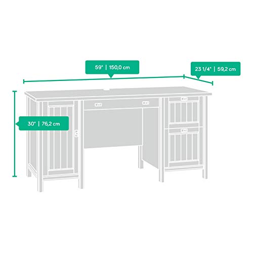 Sauder Costa Computer Desk, Chalked Chestnut finish | Ocean Decors