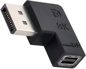 cablecc DisplayPort 1.4 Male to Mini DP Female Angled Adapter Ultra-HD ...