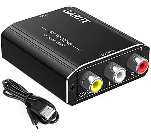 Composite to HDMI Converter, Aluminum RCA to HDMI Converter AV to HDMI ...
